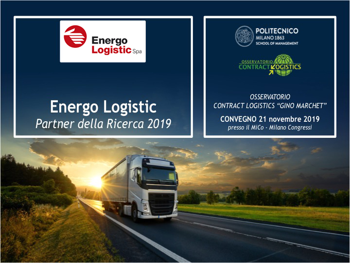21 Novembre 2019 Convegno Osservatorio Contract Logistics - Energo Logistic